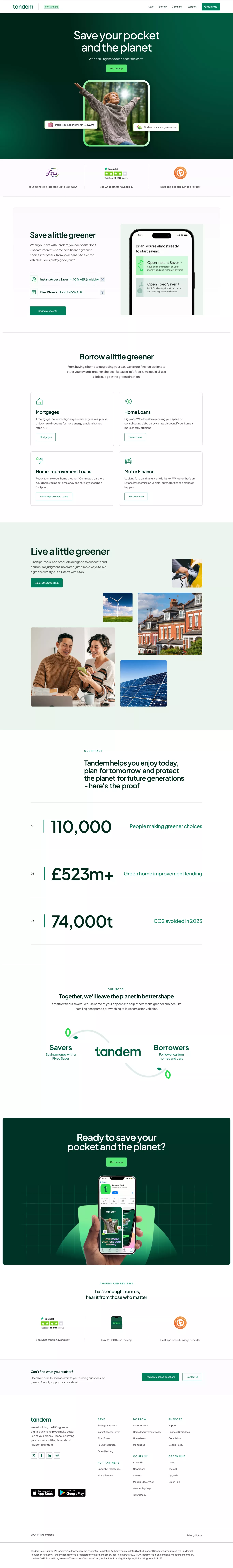 Tandem Bank | Start Banking For A Greener Future on Landbook - get ...