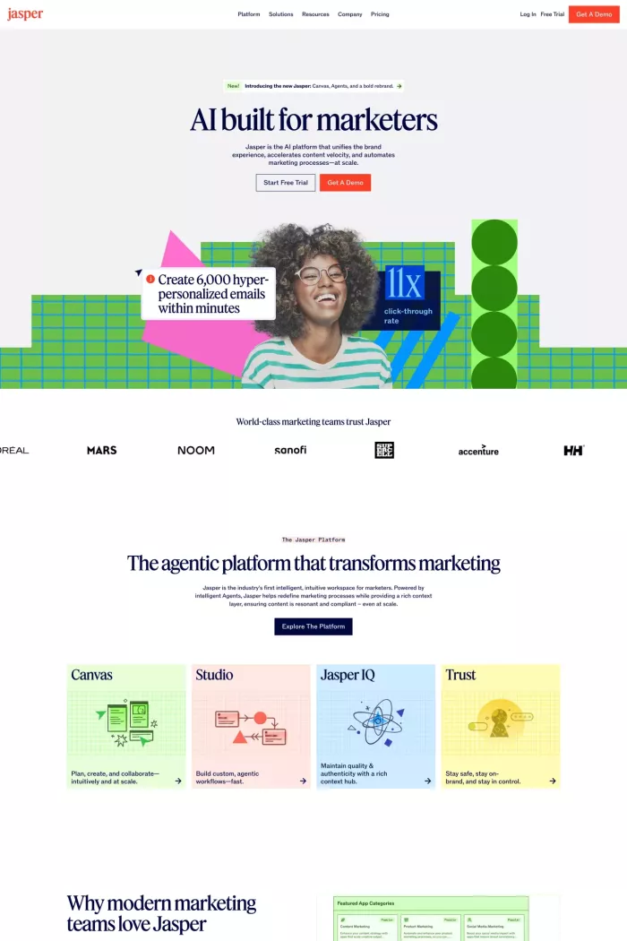 AI that’s built for marketing – Jasper on Landbook - get inspired by ...
