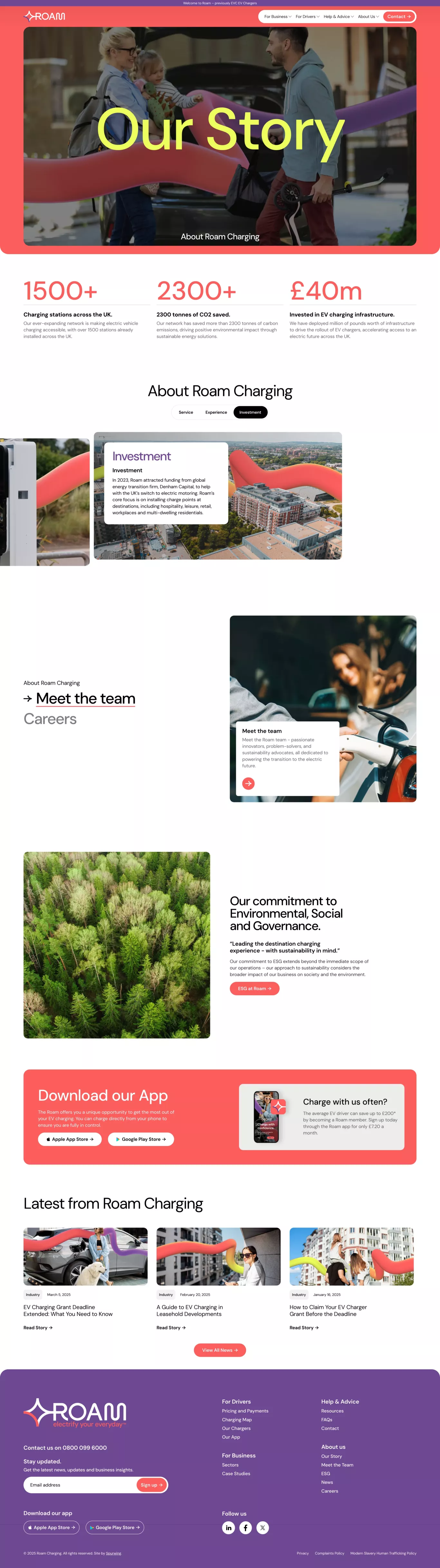 Our Story - Roam Charging on Landbook - get inspired by about us design ...