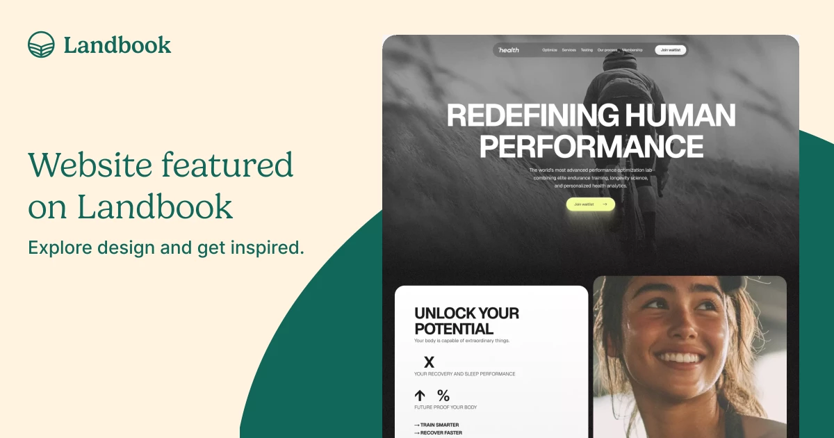 Redefining Human Performance on Landbook - get inspired by landing ...