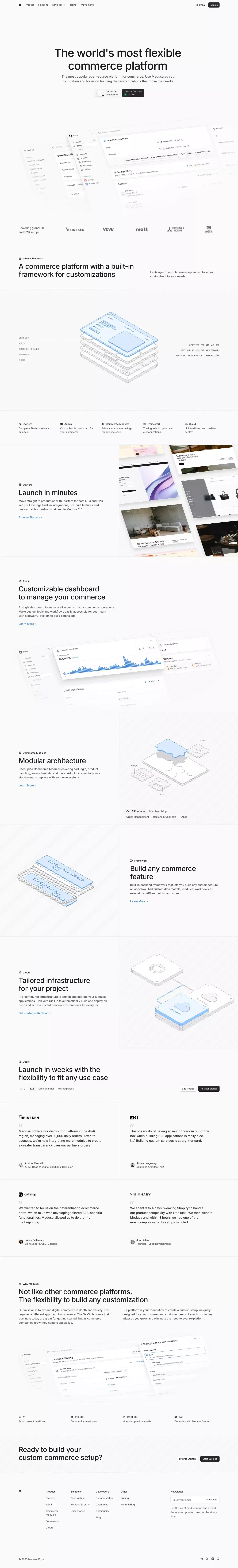 Medusa Worlds Most Flexible Commerce Platform On Landbook Get Inspired By Landing Design