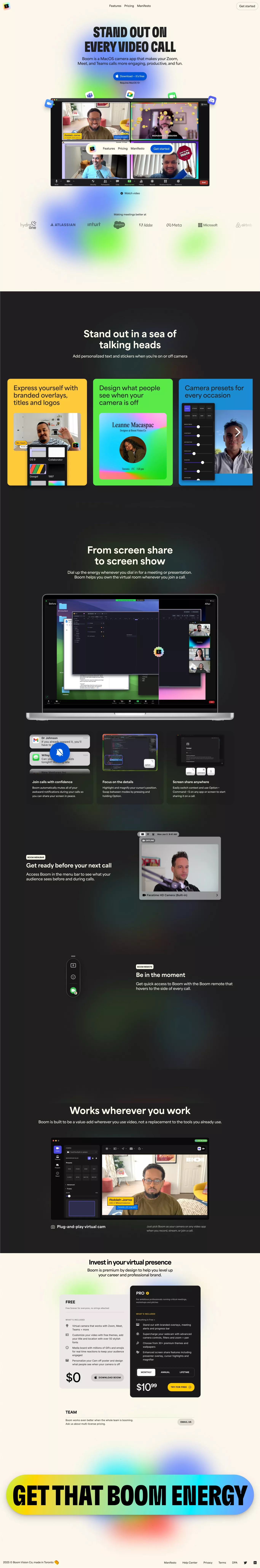 Get the Boom App: Bring the Boom to every video call on Landbook - get ...