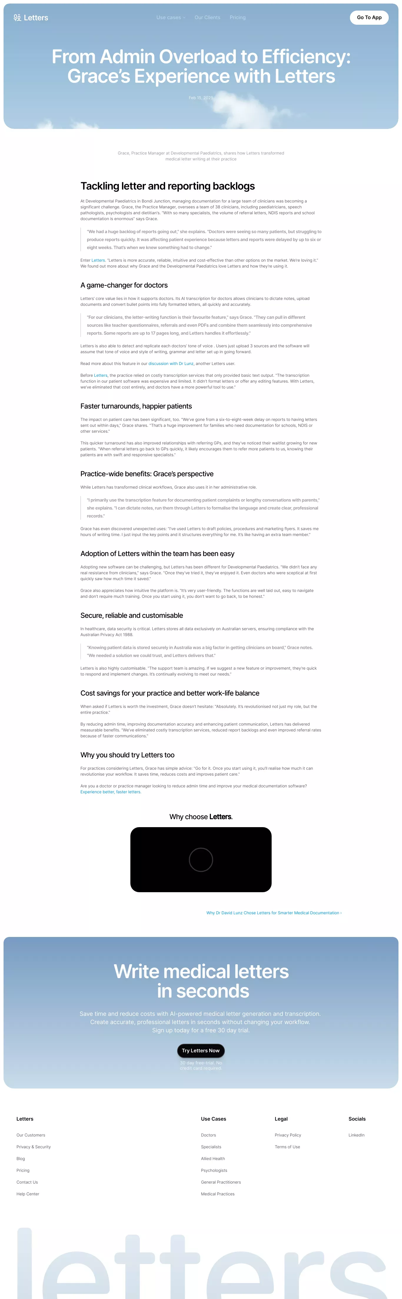 Letters Blog: From Admin Overload to Efficiency: Graceâ s Experience ...