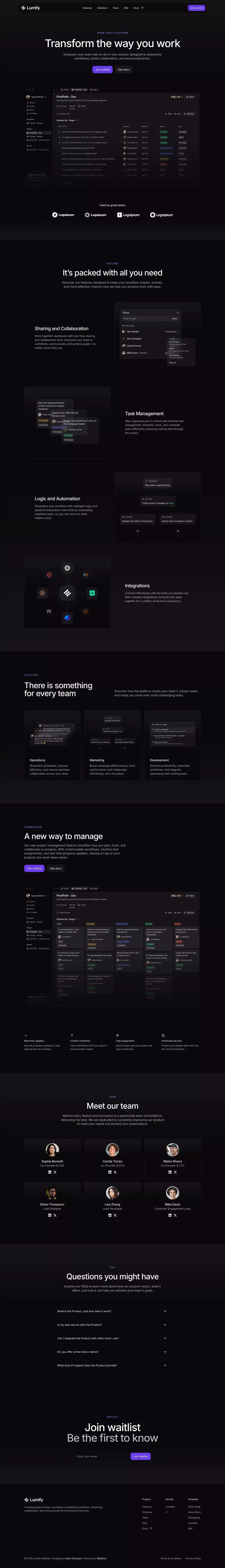 Lumify - Webflow HTML website template on Landbook - get inspired by template design and more