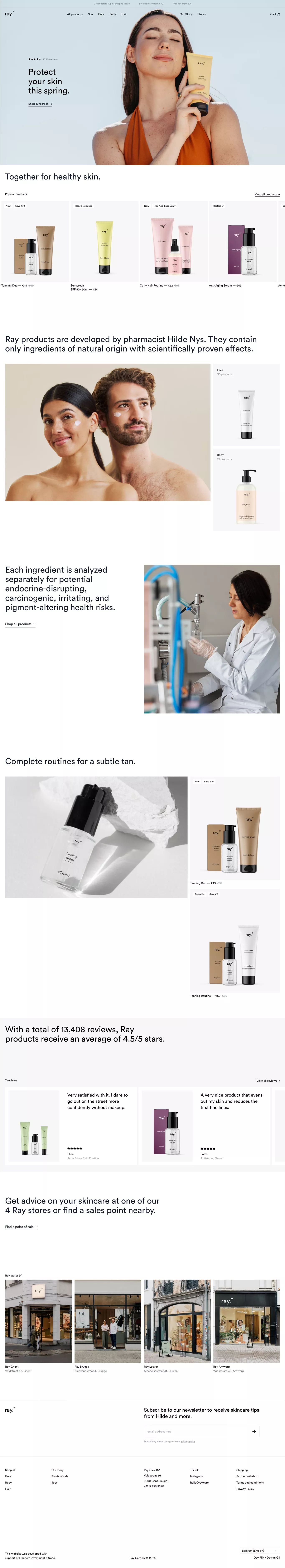 Ray on Landbook - get inspired by ecommerce design and more