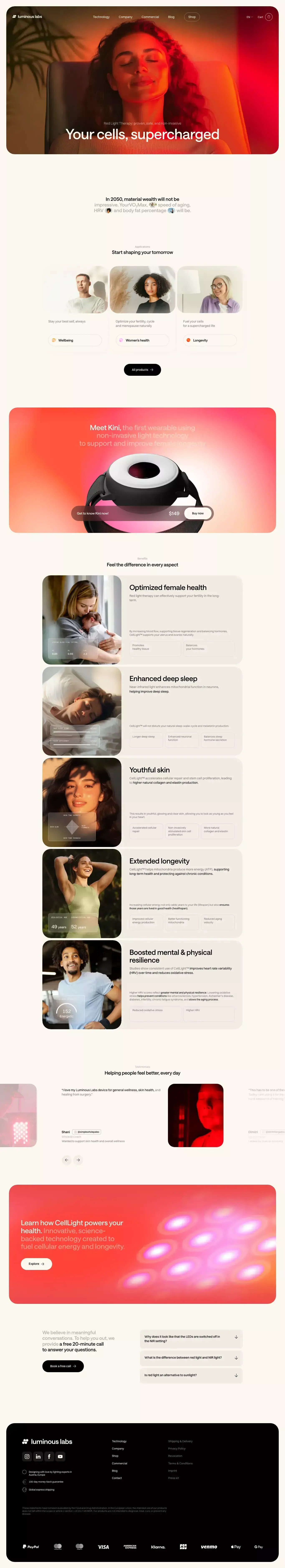 Luminous Labs on Landbook - get inspired by landing design and more