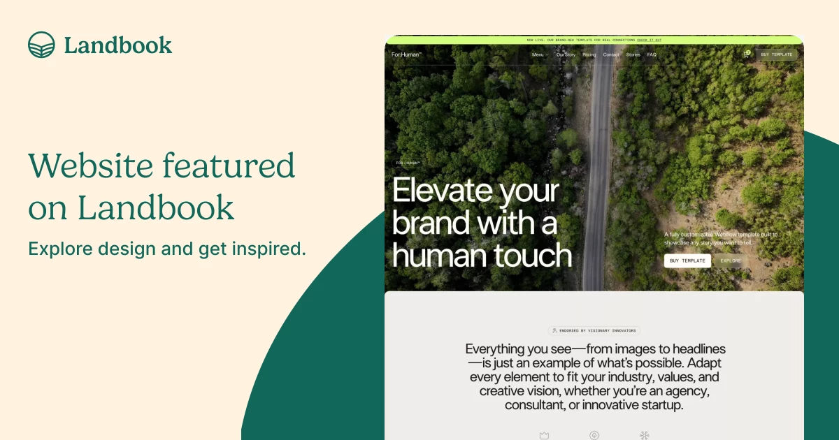 For:Human™ - Webflow Ecommerce website template on Landbook - get inspired by template design ...