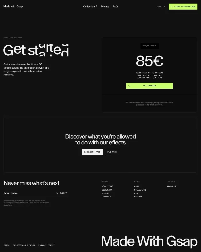 Made With Gsap on Landbook - get inspired by landing design and more