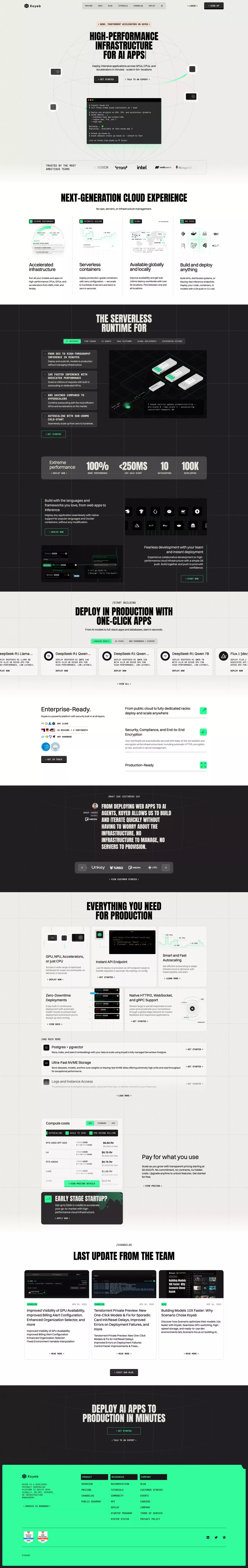 Koyeb: High-performance Infrastructure for APIs, Inference, and Databases on Landbook - get ...