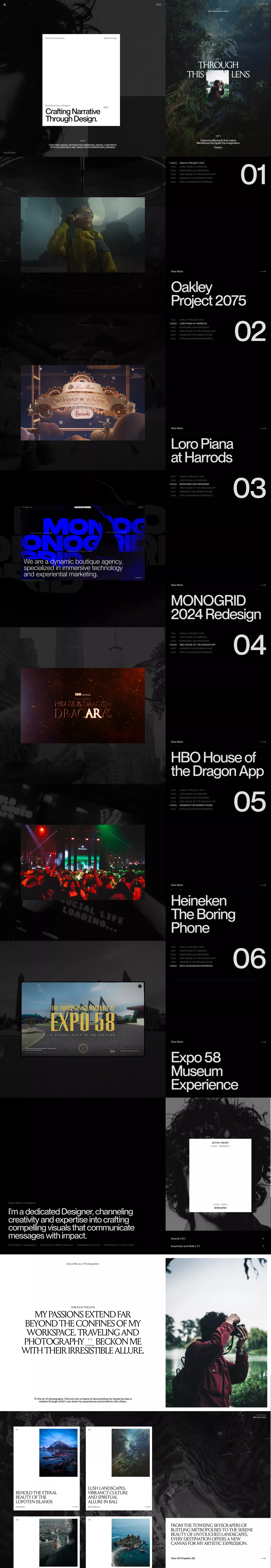 Gianluca Gradogna — Multidisciplinary Designer on Landbook - get inspired by portfolio design ...