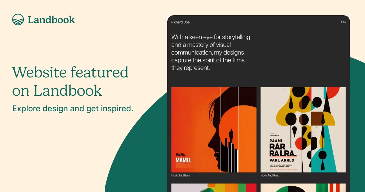 Richard Doe – Graphic Design on Landbook - get inspired by template ...