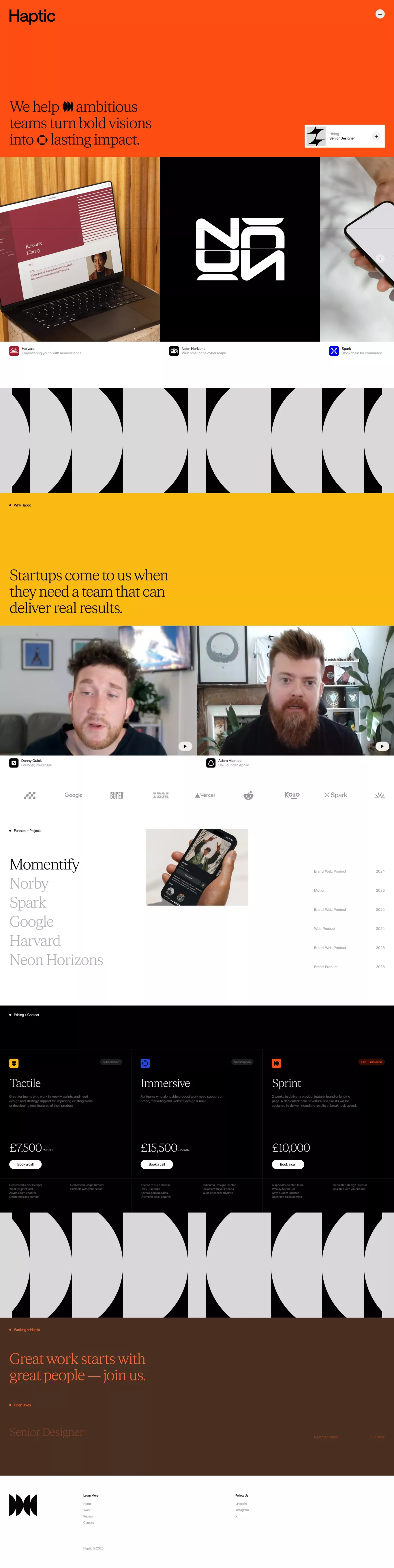 Haptic on Landbook - get inspired by portfolio design and more