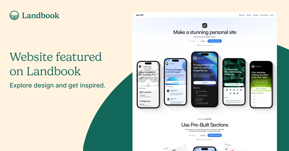 Pop Site - Free Personal Site Builder & Linktree Alternative on ...