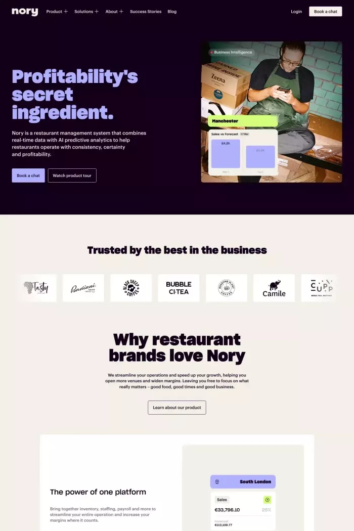 Hebbia on Landbook - get inspired by landing design and more