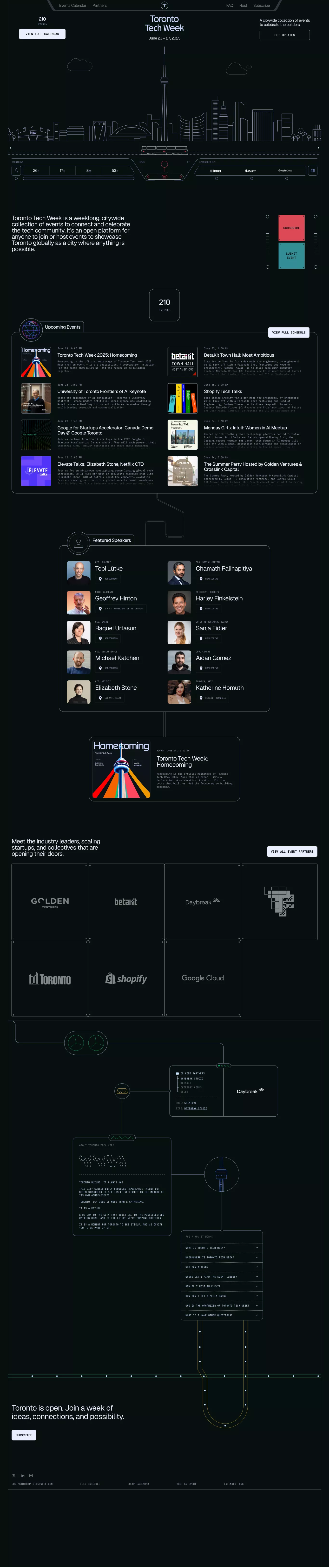 Toronto Tech Week 2025 / June 23 – 27 on Landbook - get inspired by ...