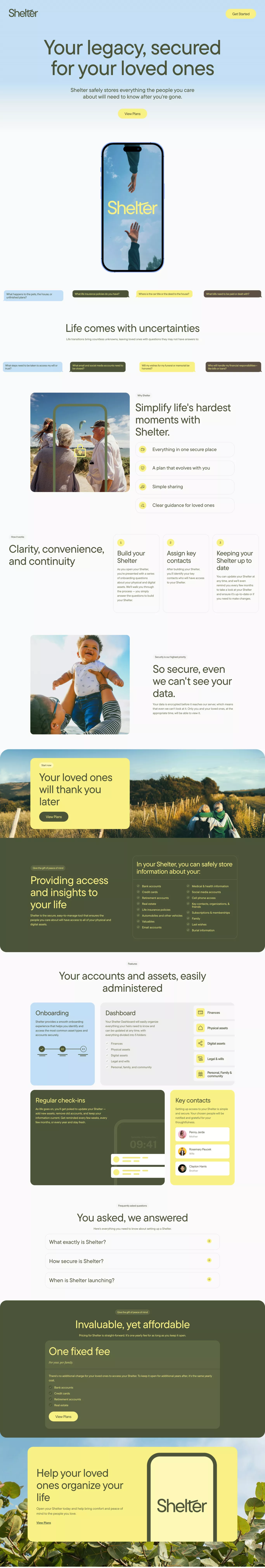 Shelter on Landbook - get inspired by landing design and more