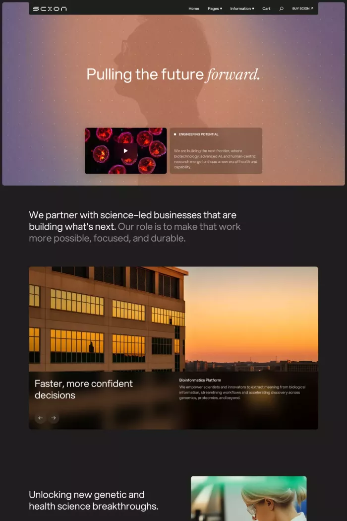 Scion - Webflow E-Commerce Website Template on Landbook - get inspired by template design and more