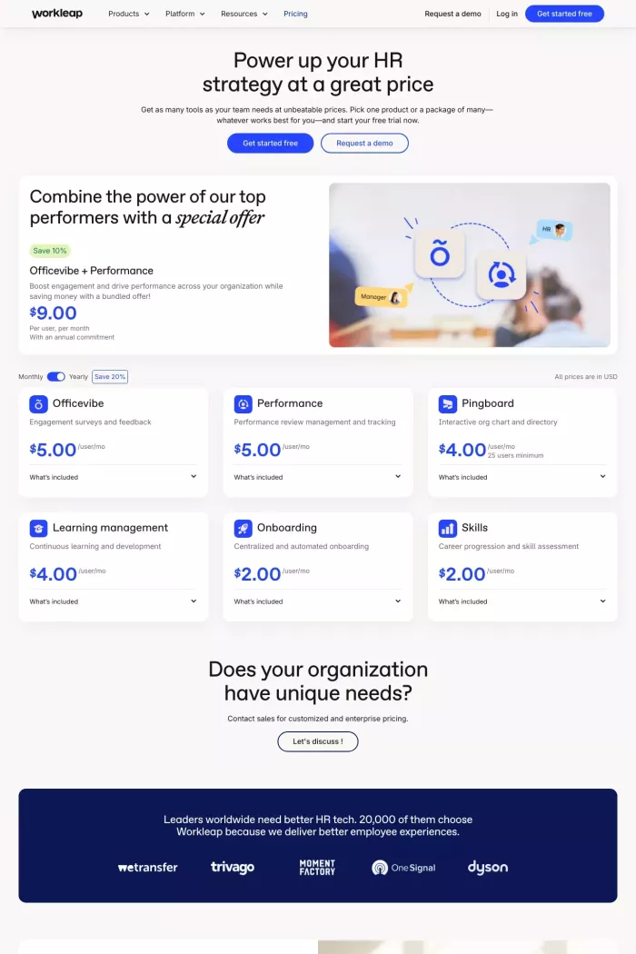 The best pricing page website design inspiration
