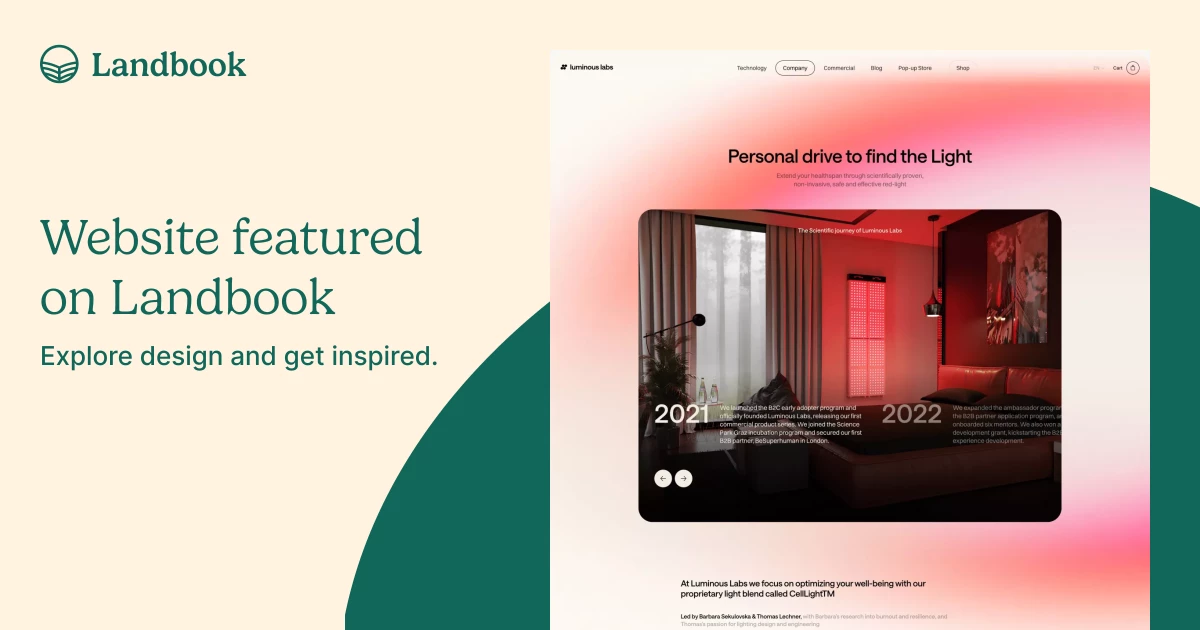 Luminous Labs | Company page on Landbook - get inspired by about us design and more