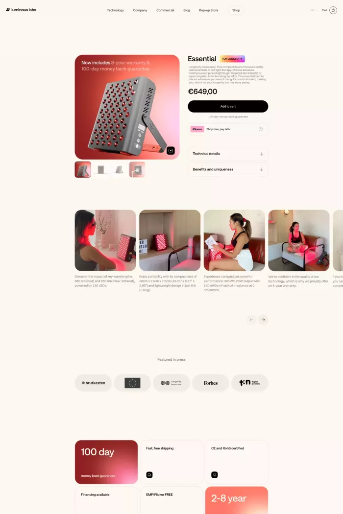 The best product page website design inspiration