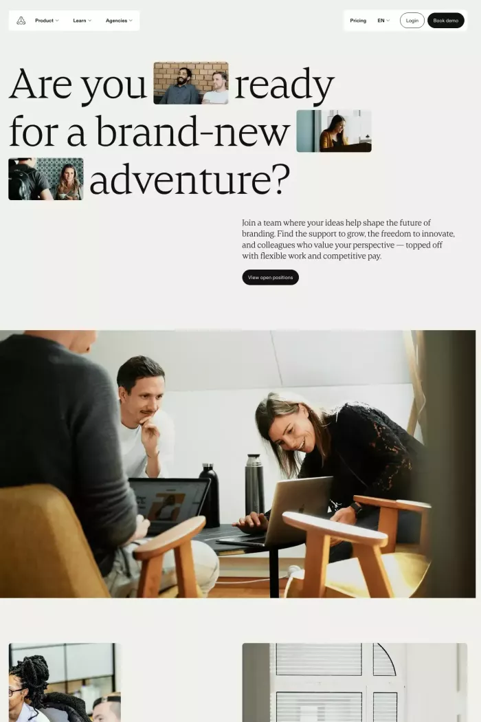 Careers | Frontify on Landbook - get inspired by career design and more