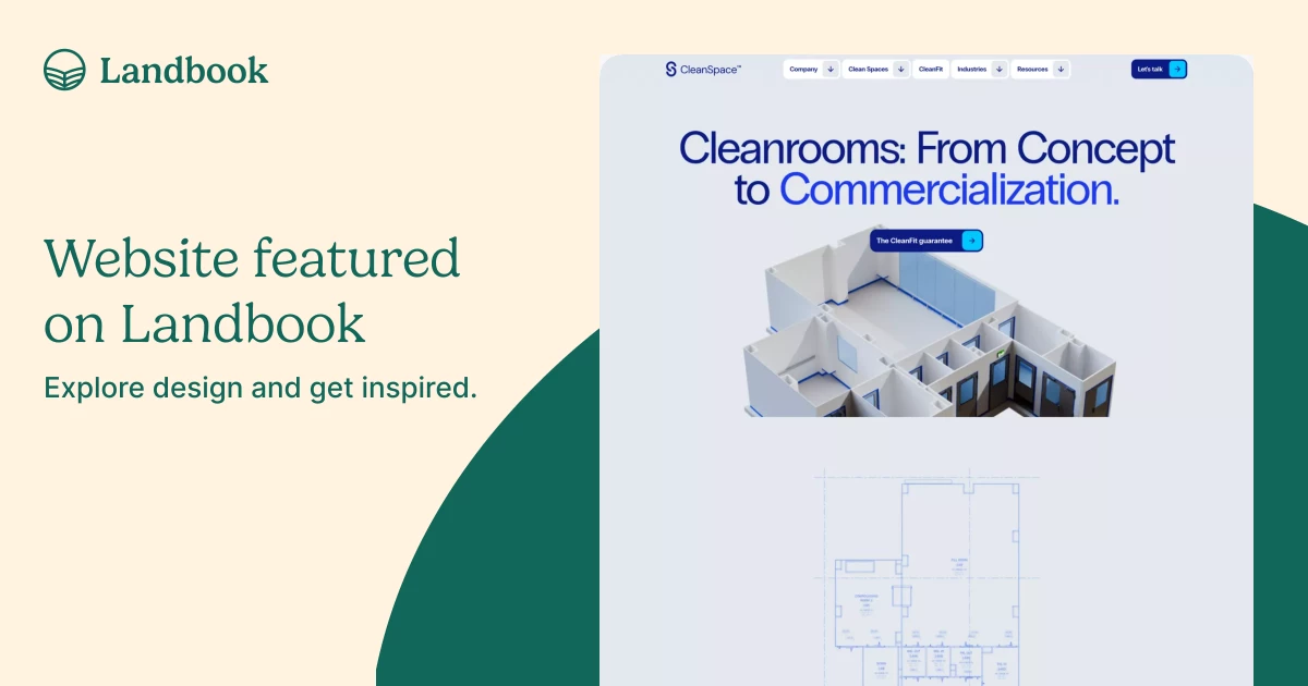 CleanSpace | Clean Rooms Designed to Deliver, Guaranteed on Landbook - get inspired by landing ...