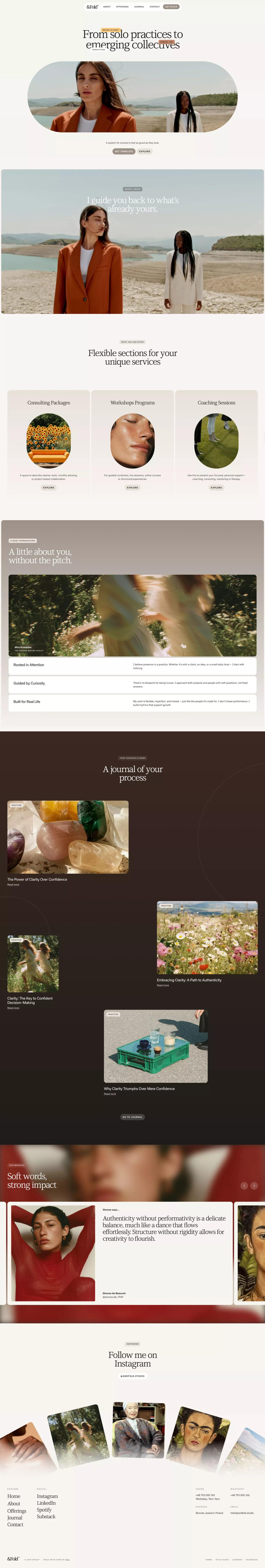 &Fold™ - Webflow HTML website template on Landbook - get inspired by template design and more