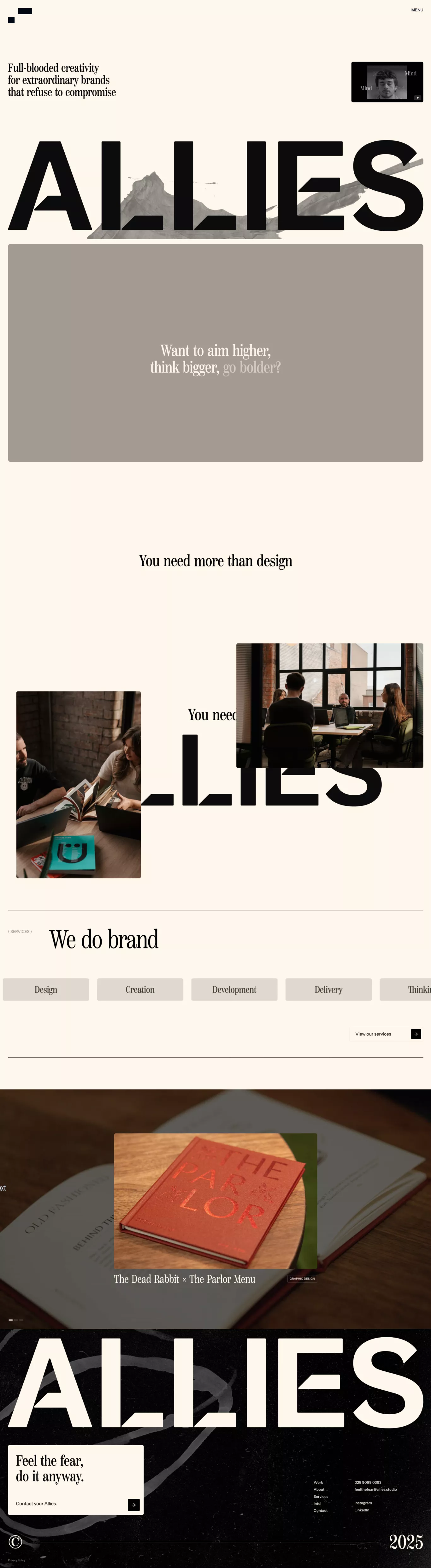 Allies | Creative Studio • Belfast on Landbook - get inspired by portfolio design and more