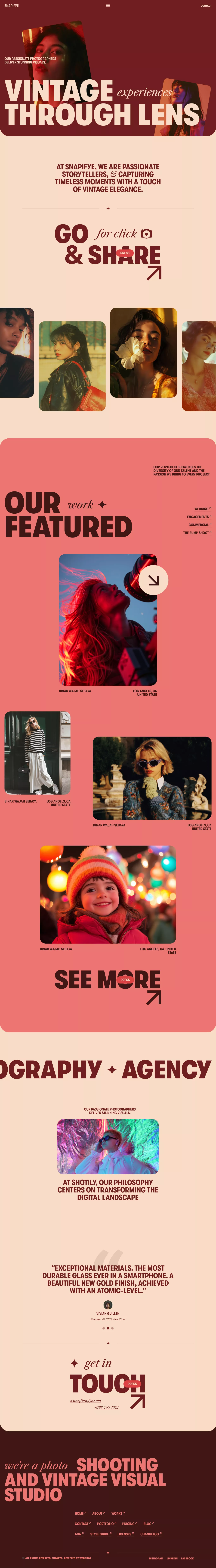 Snapifye - Webflow HTML website template on Landbook - get inspired by template design and more