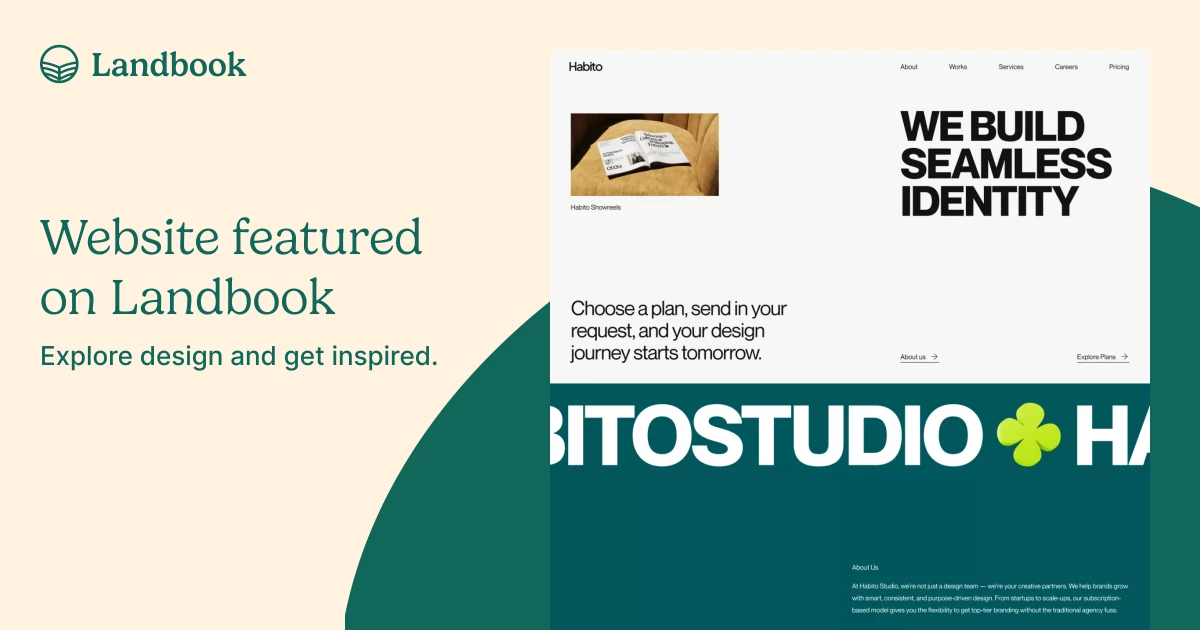 Habito Studio — Seamless Brand Identity & On-Demand Design on Landbook - get inspired by ...