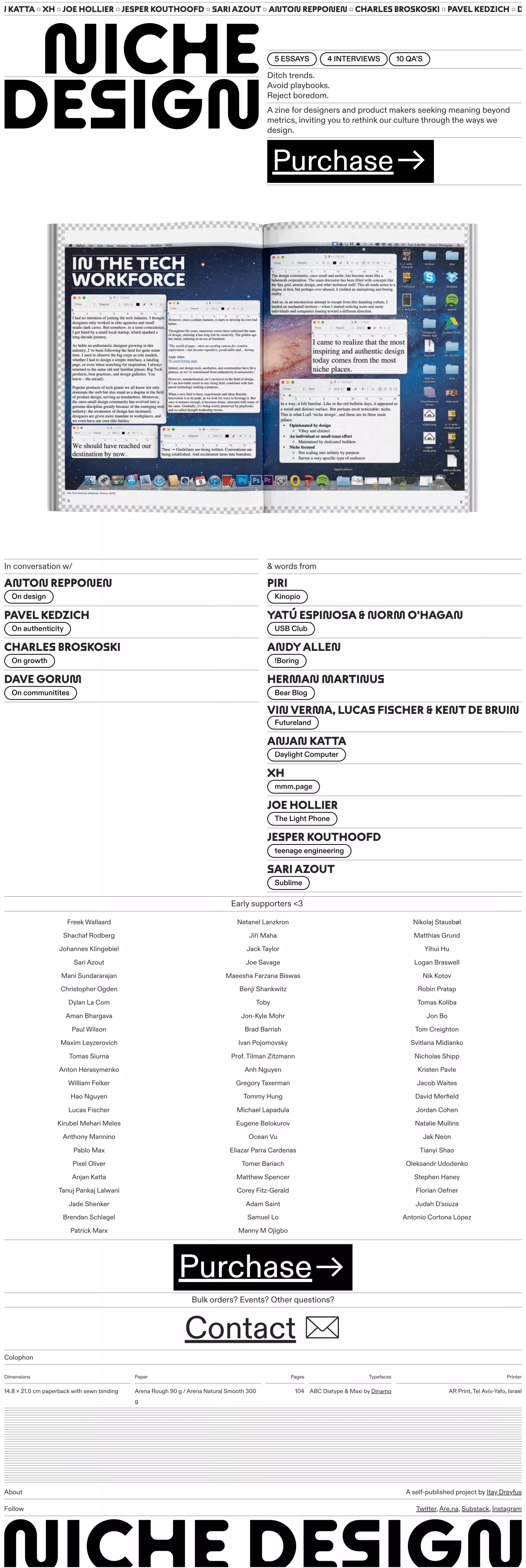 Niche design: a zine exploring where design flourishes on Landbook ...