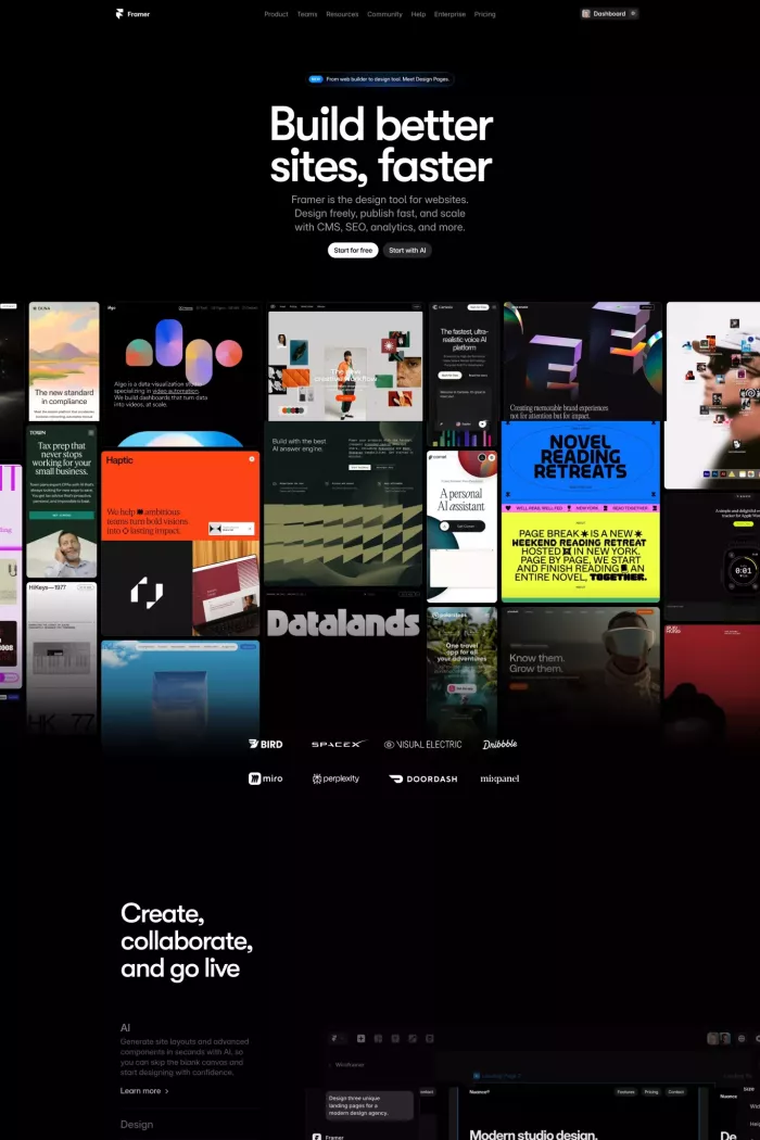 Framer: Create a professional website, free. No code website builder ...