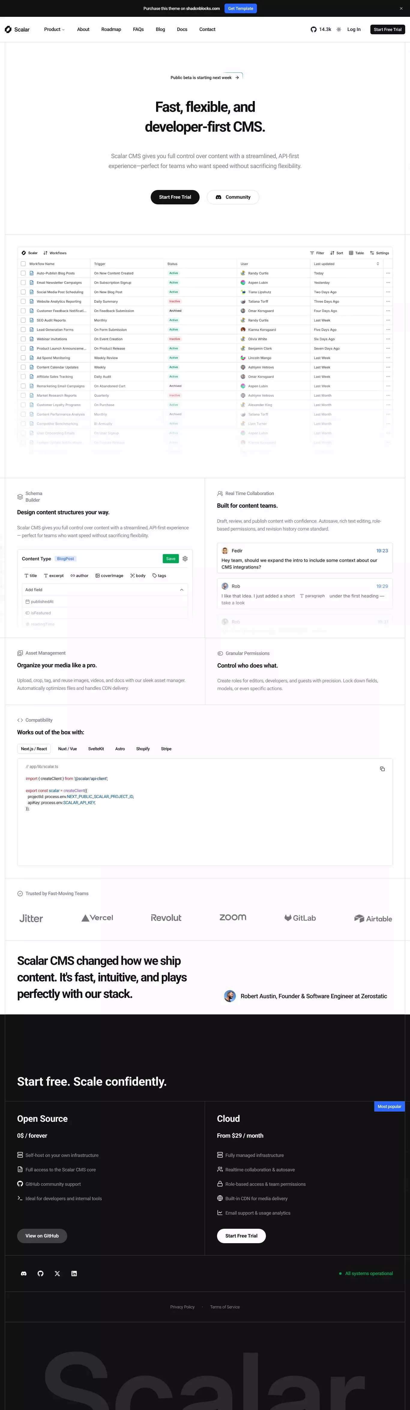 Scalar - Modern Next.js Template on Landbook - get inspired by template ...