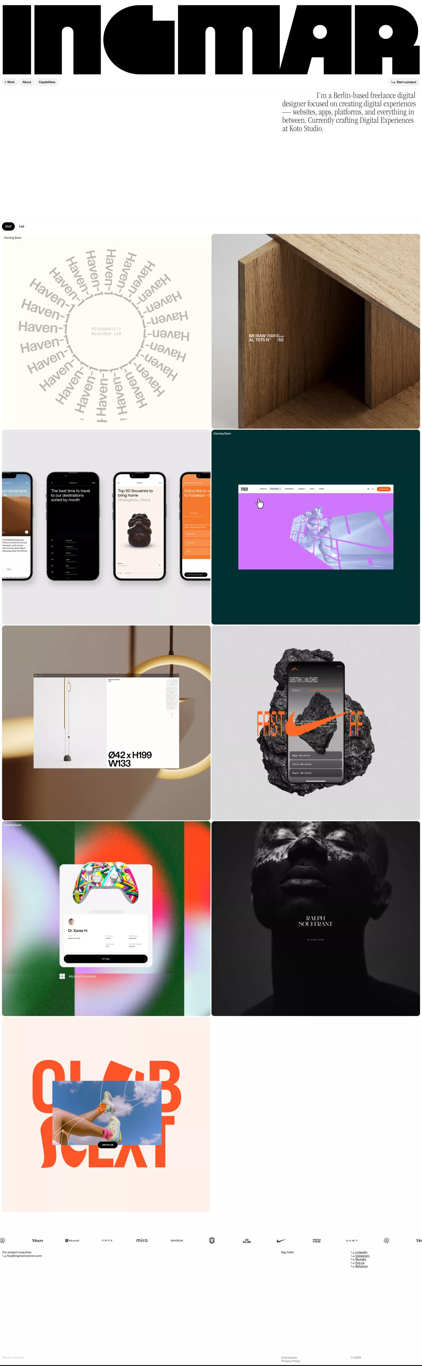 Ingmar Coenen - Digital Design Portfolio on Landbook - get inspired by portfolio design and more