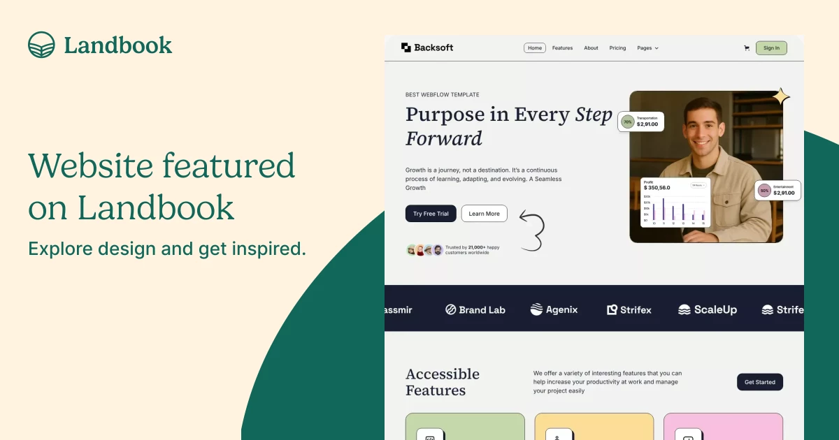 Backsoft - Webflow Ecommerce website template on Landbook - get ...