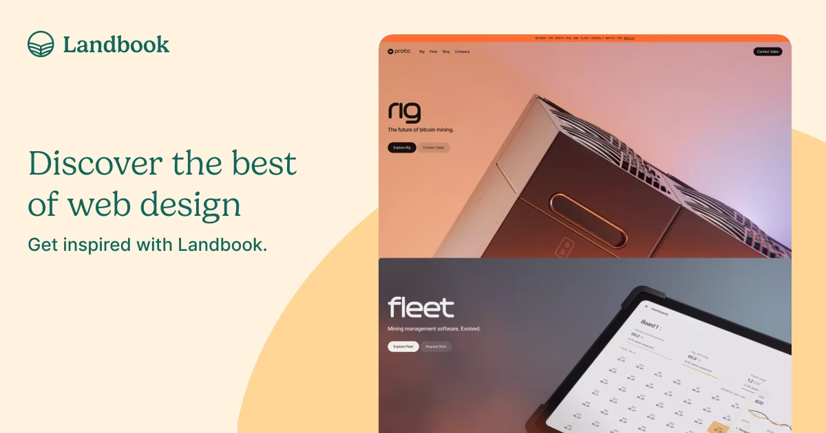 Proto on Landbook - get inspired by landing design and more