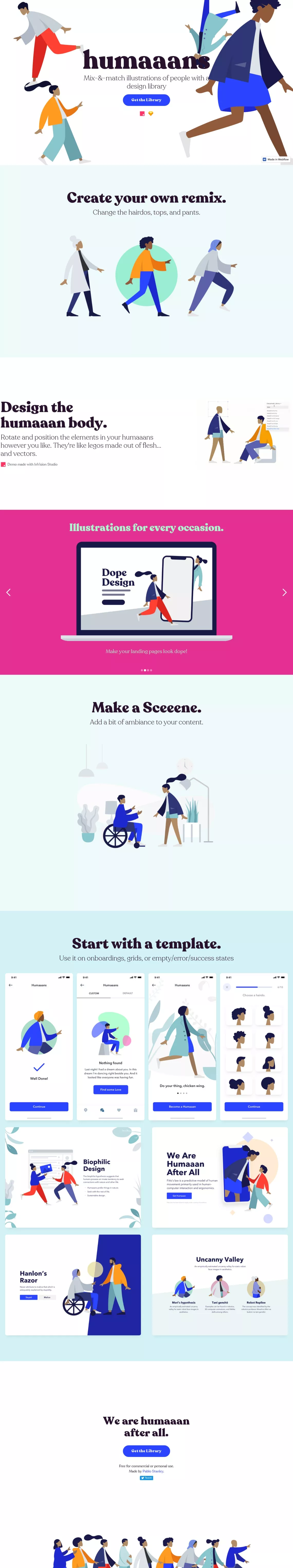 Humaaans: Mix-&-Match illustration library on Landbook - get inspired ...